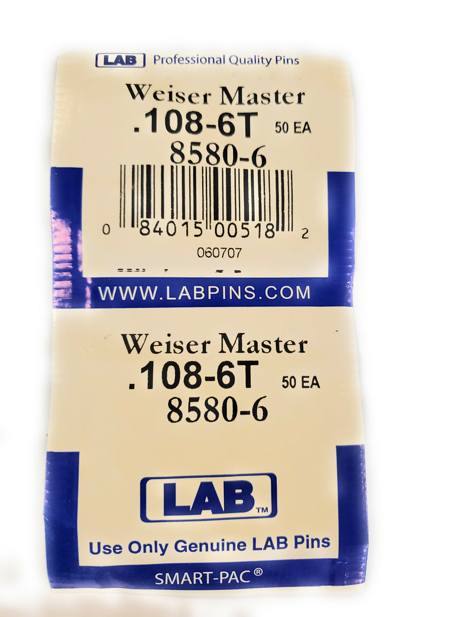 LAB 8580-6 Weiser #6 Master Pins 100 Pack – Northwest Lock & Supply