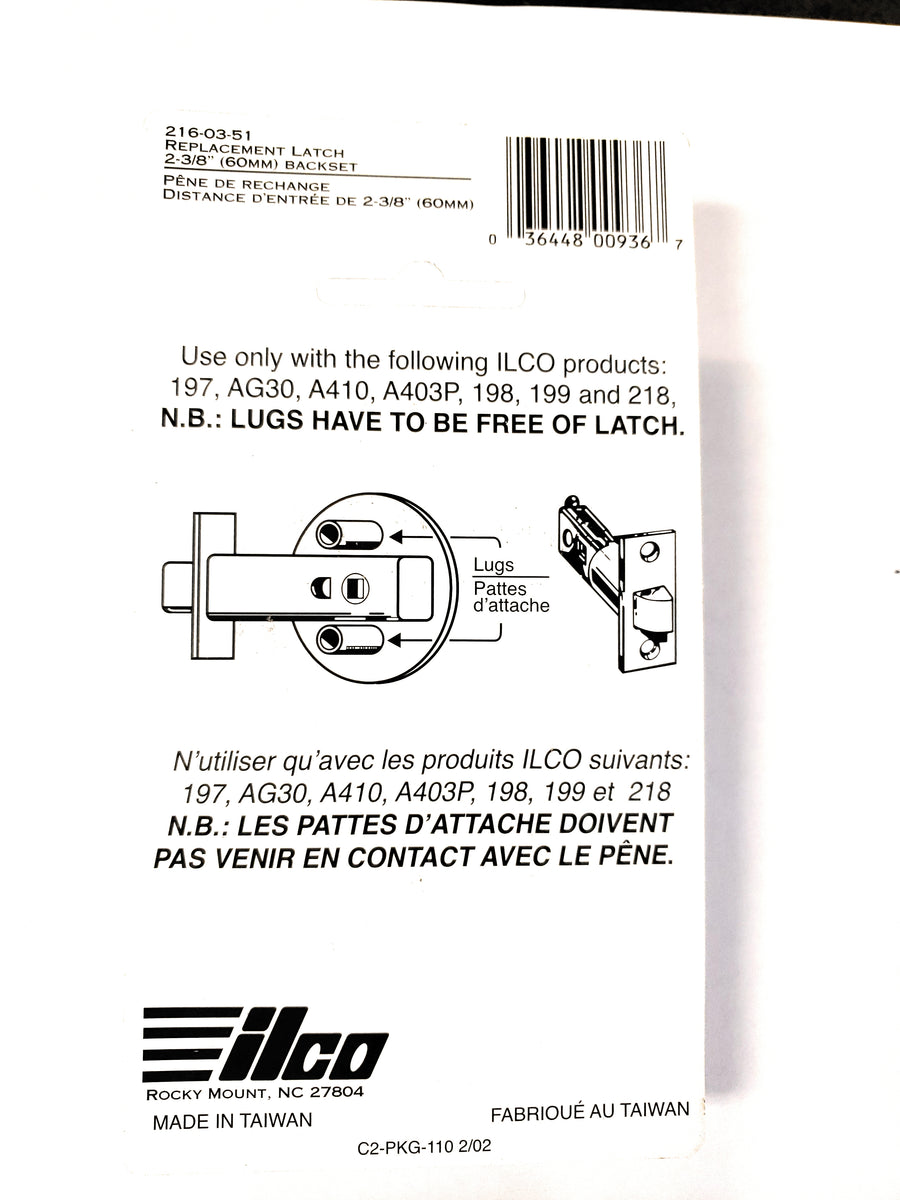 Ilco 216-03-51 Square Spindle Latch Brass Finish – Northwest Lock & Supply